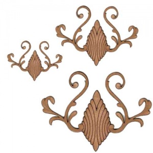 Art Deco & Nouveau Style Ornament 8 - MDF Wood Shape